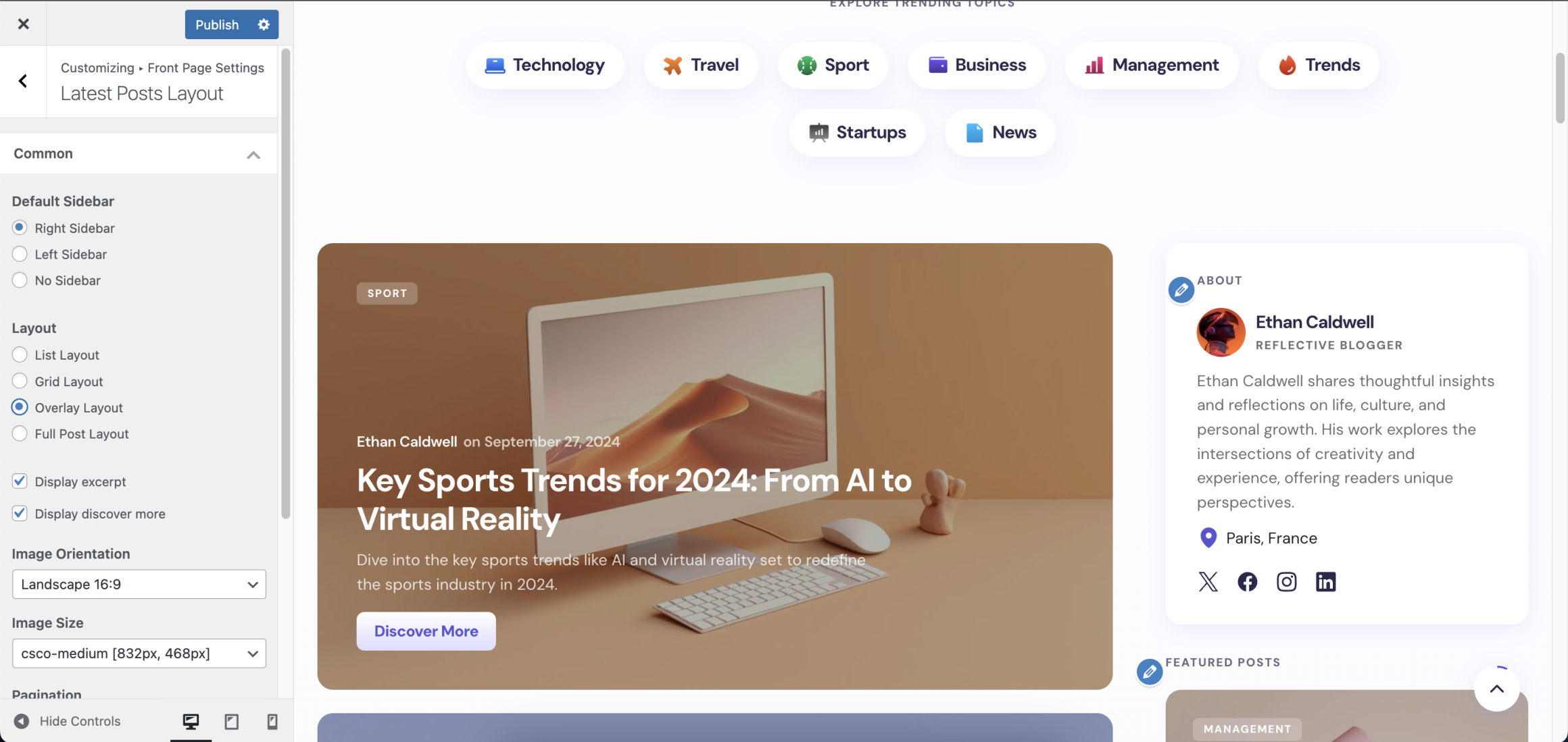 Front Page Settings - Code Supply Co.